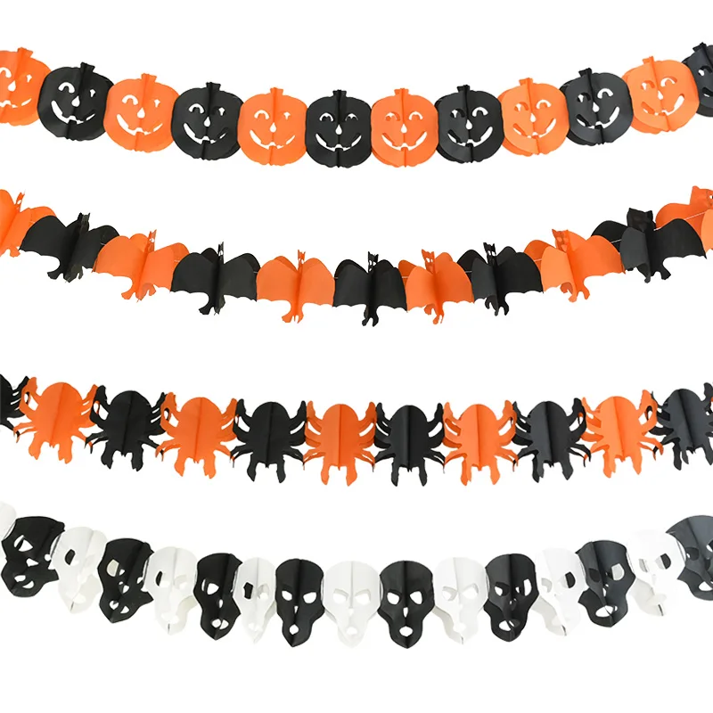 3Meter-Halloween-Hanging-Garland-Bunting-Bat-Pumpkin-Ghosts-Spider ...