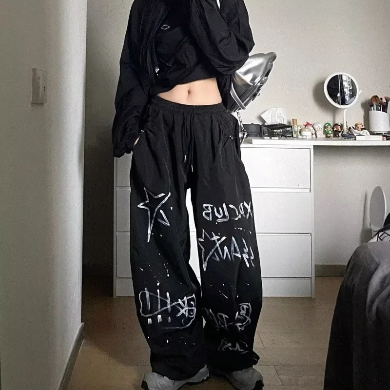 American-Style-Hip-Hop-Graffiti-Pants-Men-s-Autumn-Thin-Loose-fit-Wide ...