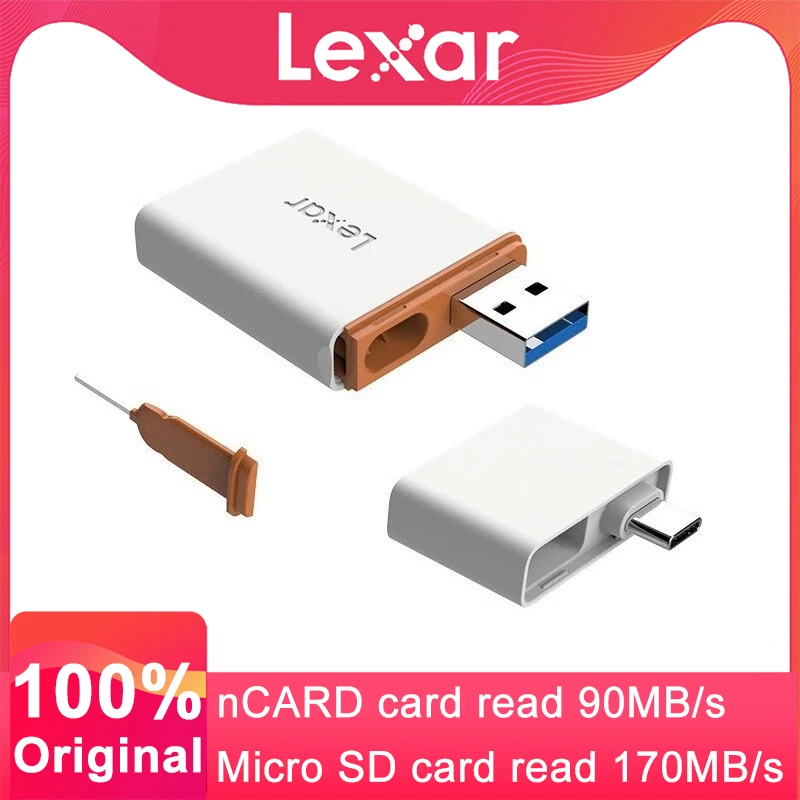 Lexar-350U-NM-Card-Reader-Type-C-to-USB-SD-Micro-SD-TF-Card-Reader ...