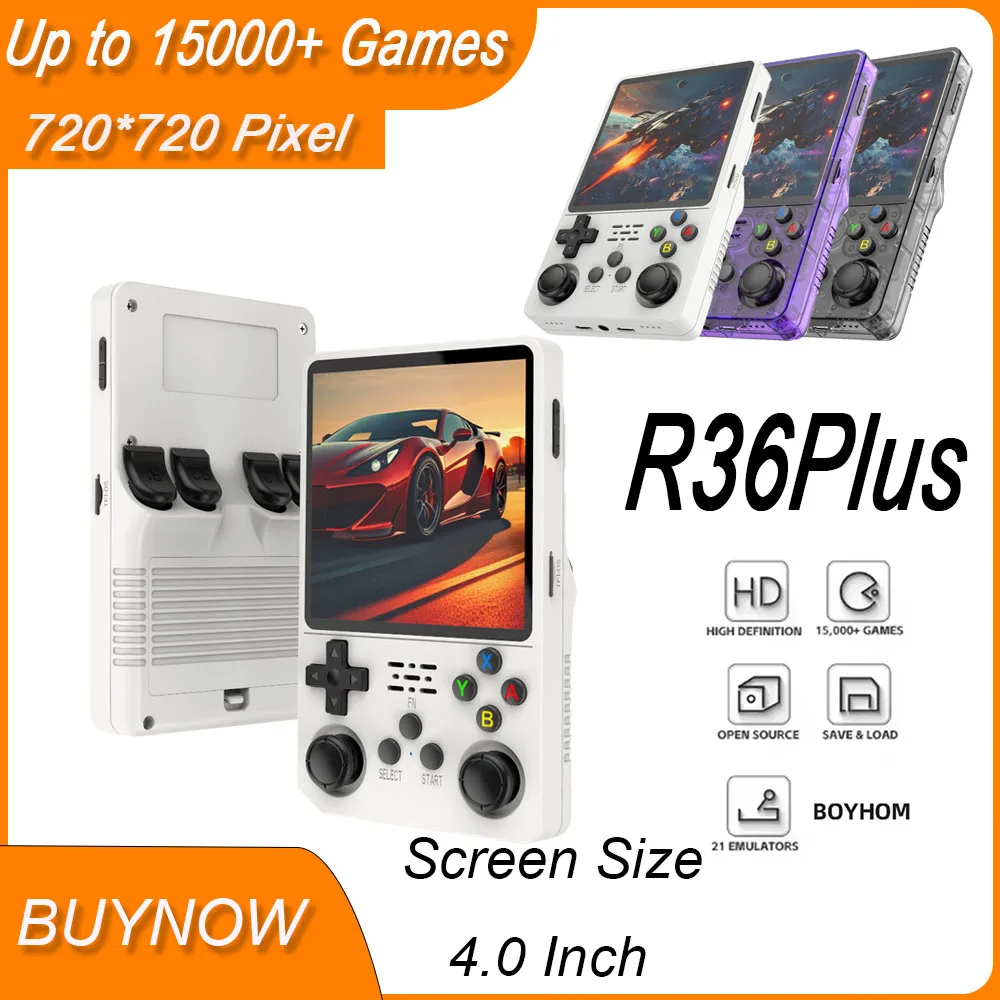 Big Screen R36PLUS ARK OS Open Source System Retro Handheld Game ...