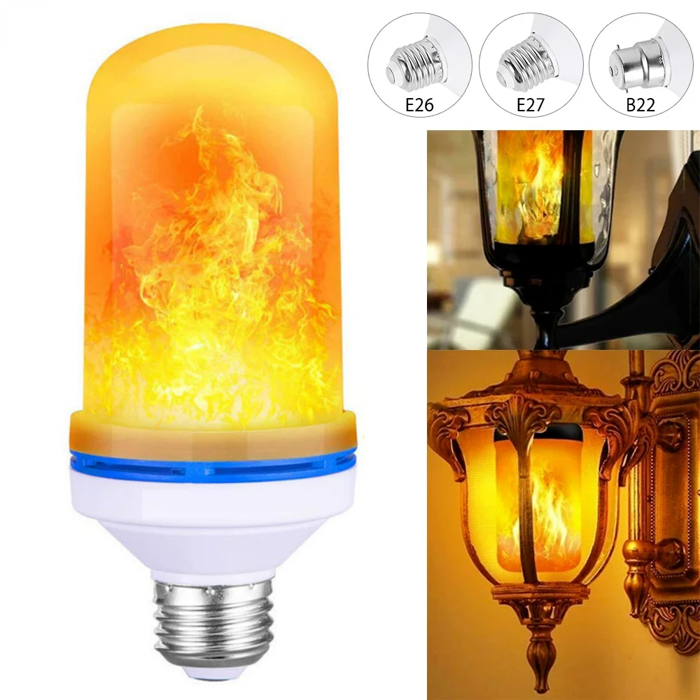 LED Simulated flame lamp Christmas decorative lamp E27 85-265V Luces ...