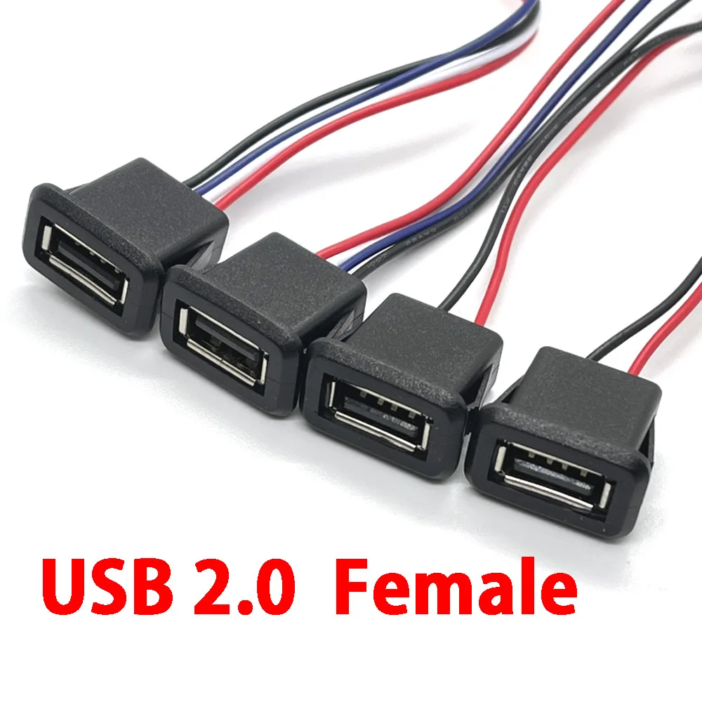 2Pin 4Pin 6Pin USB 2.0 Female Power Jack 2P 4P 6P USB2.0 Charging Port ...