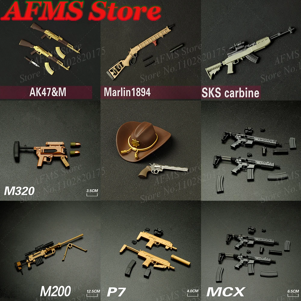 1-12-Scale-Collectible-Figure-Weapon-Mini-Gun-M200-P7-M320-MCX-SKS ...