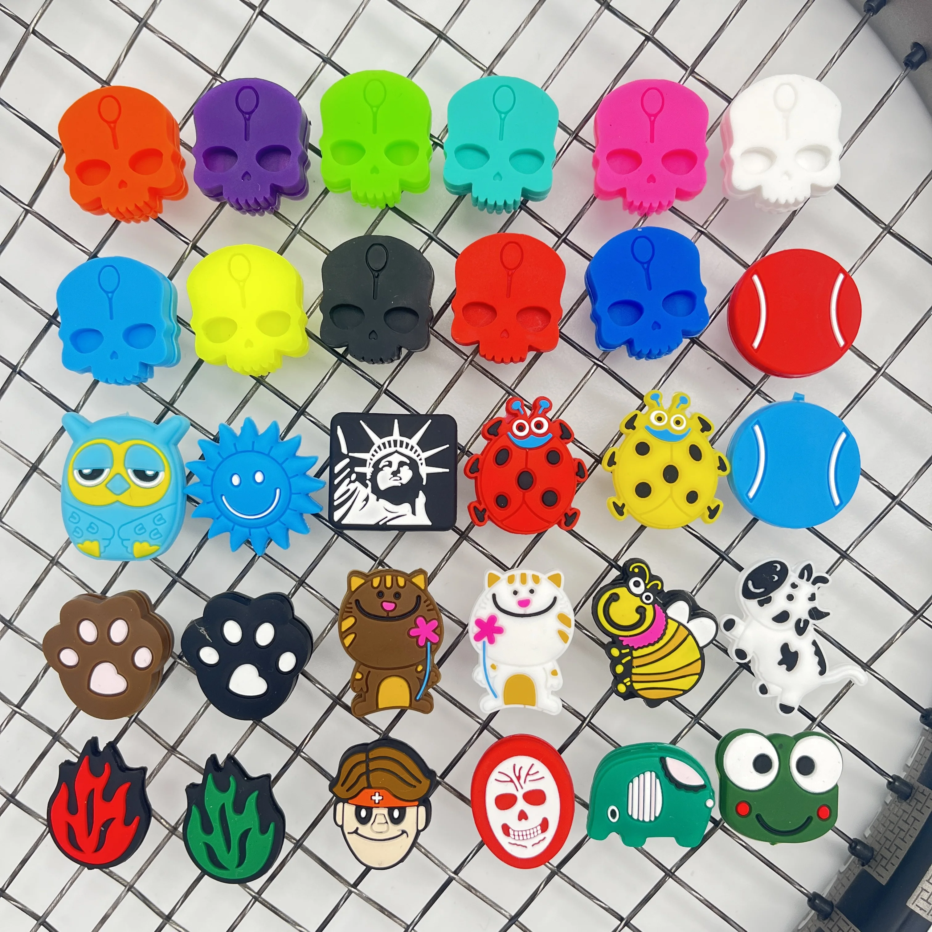 2024-New-50pcs-Retail-Tennis-Racket-Vibration-Dampeners-Silicone-Anti ...