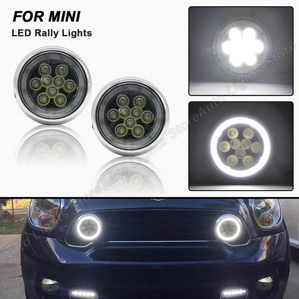 For-Mini-Cooper-R50-R52-R53-2001-2006-No-Error-LED-Halo-Ring-Fog-DRL ...