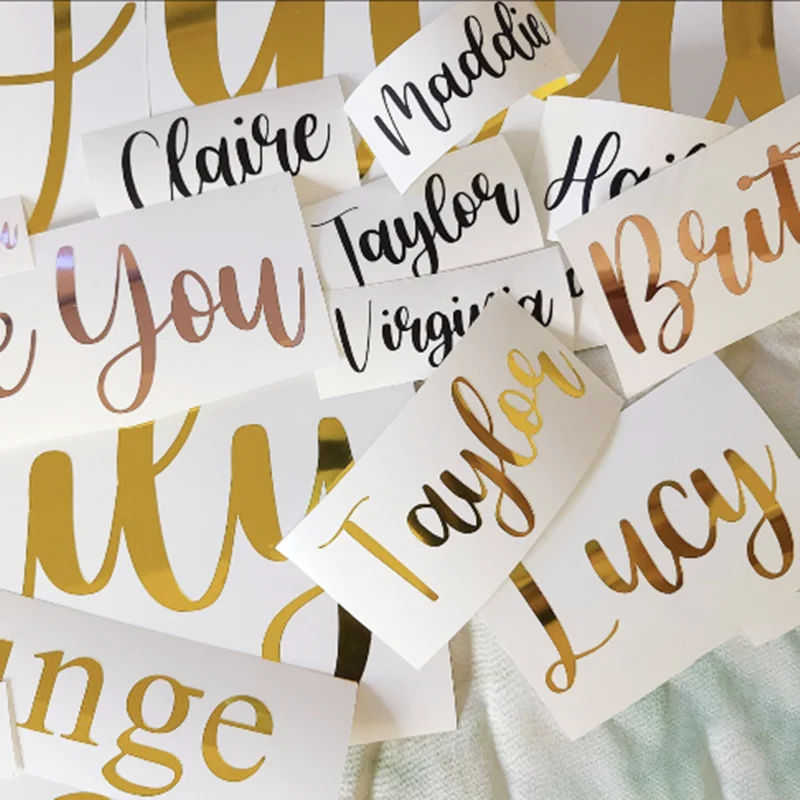 5Pcs Gepersonaliseerde Naam Bruid Bruidegom Bruidsmeisje Bruiloft ...