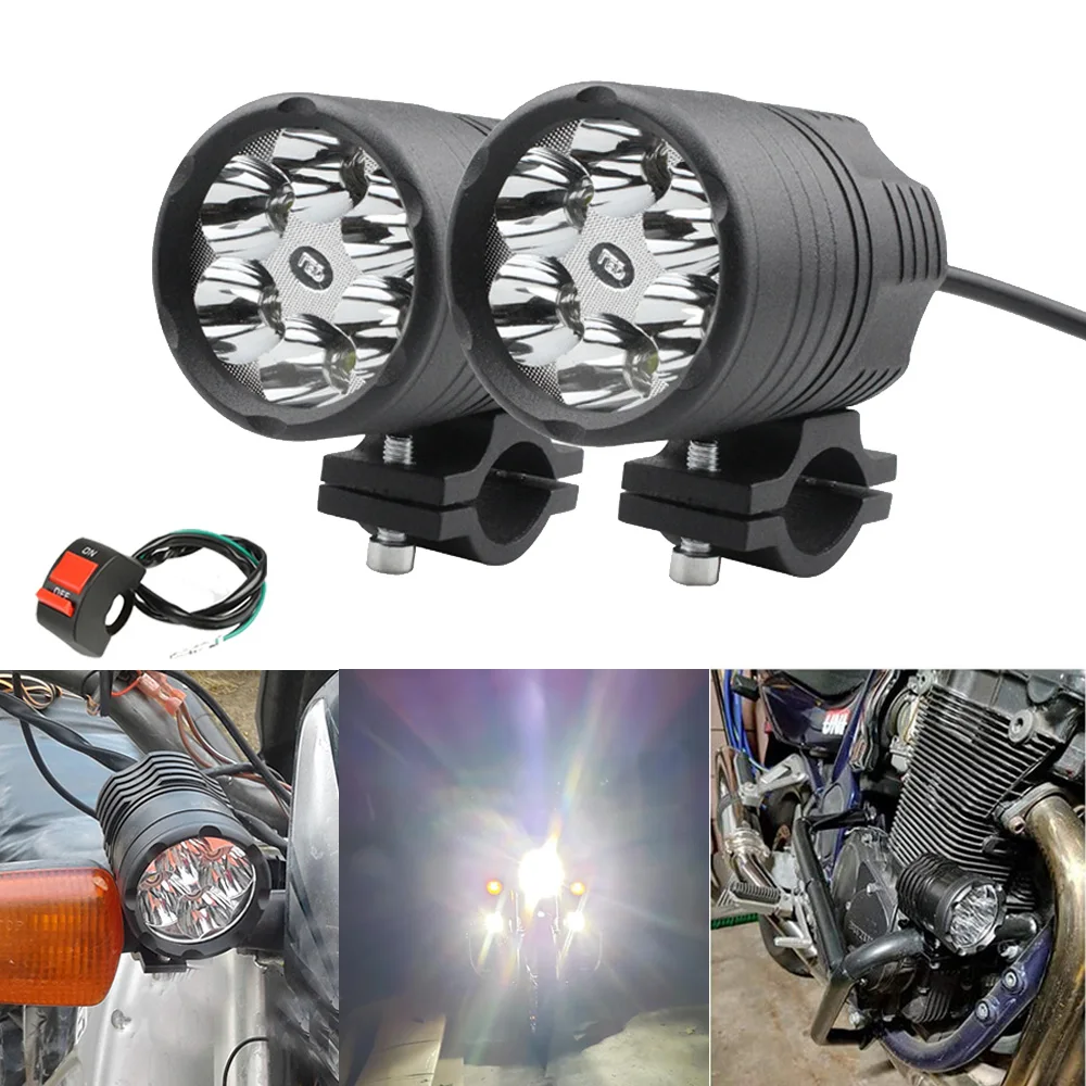 60W Headlight Auxiliary Motorcycle Spotlights Led 12V 24V Motocross ...
