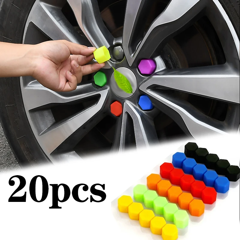 20Pcs-17-19-21mm-Car-Nut-Silica-Gel-Covers-Wheel-Nuts-Screw-Bolt ...