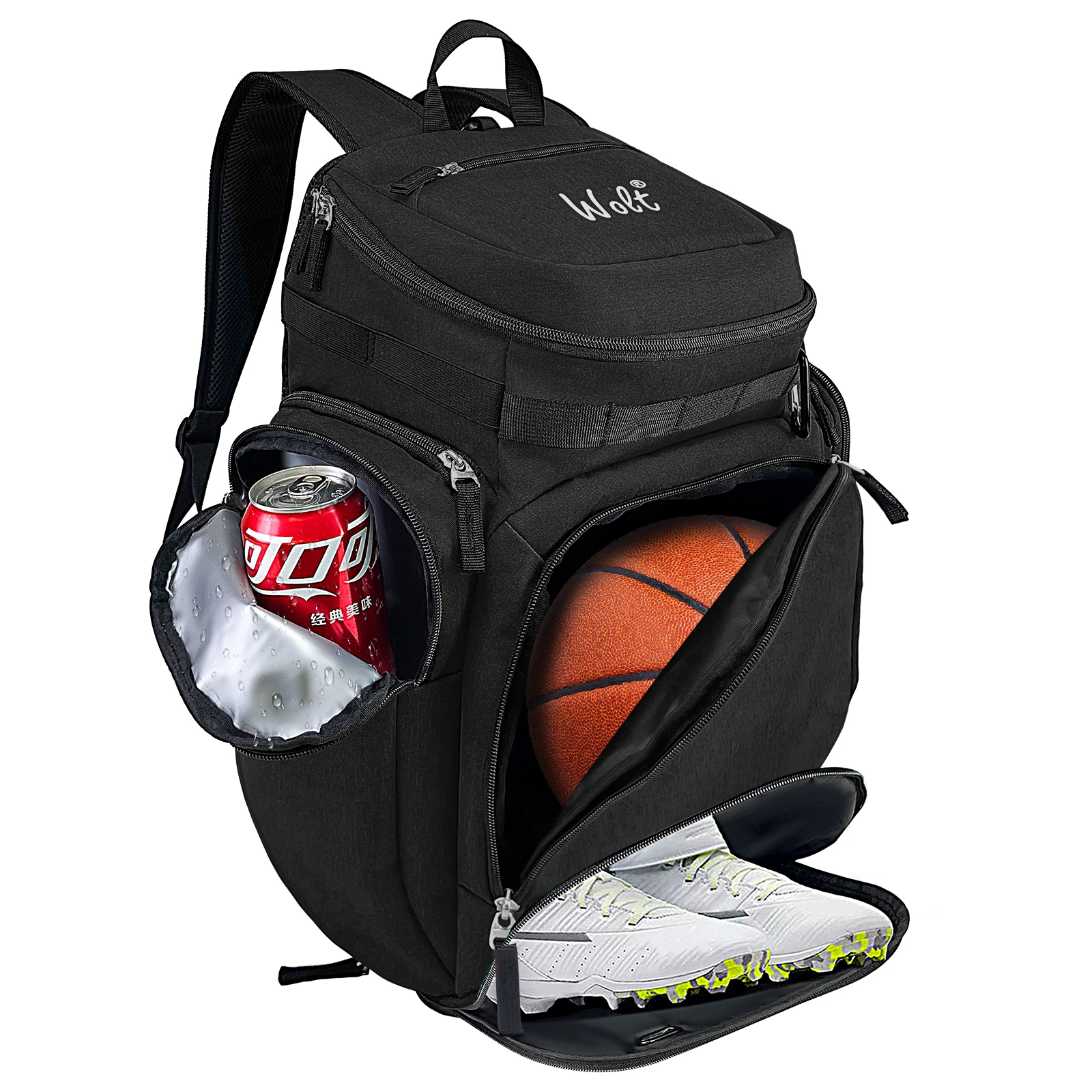 Wolt-Basketball-Backpack-Bag-with-Separate-Ball-Compartment-and-Shoes ...