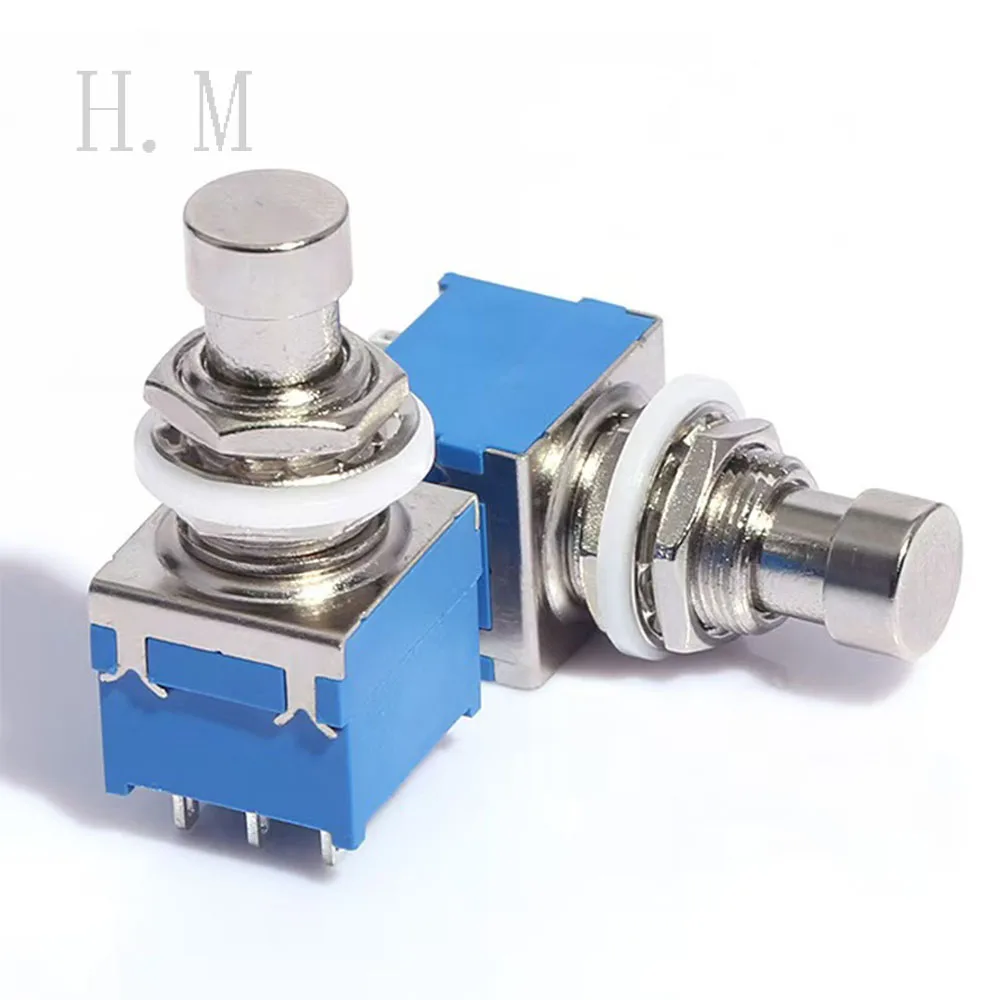 3PDT 9 pins Guitar Effects push button Switch foot pedal switches ...