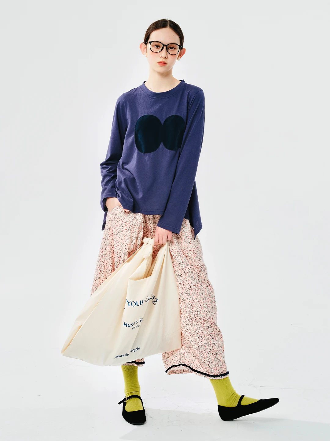 IMAKOKONI-original-design-purple-long-sleeved-appliqu-round-neck ...