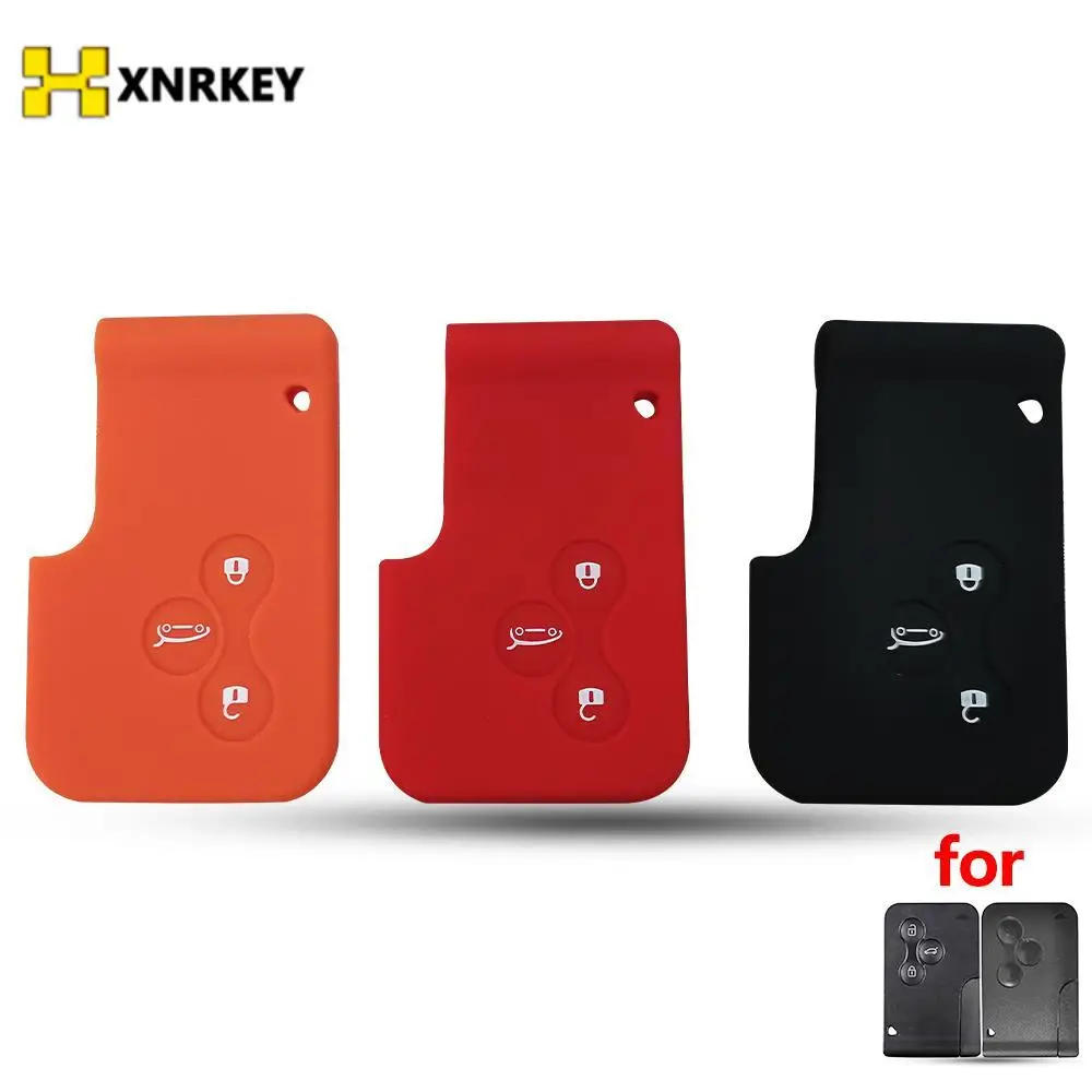 XNRKEY-Silicone-Rubber-Car-Key-Card-Case-Cover-for-Renault-Clio-Megane ...