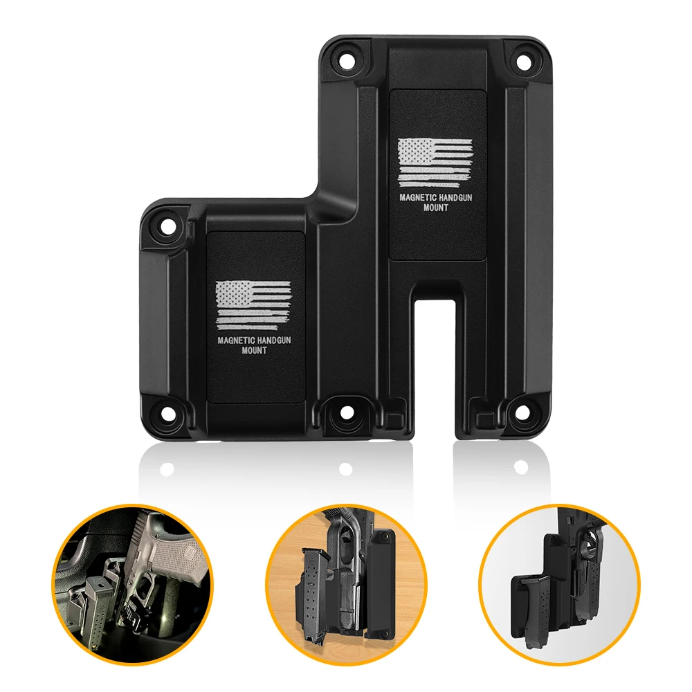 Pistol-Magnet-Gun-Mount-2-in1-Concealed-Quickdraw-Magnetic-Holder-For ...