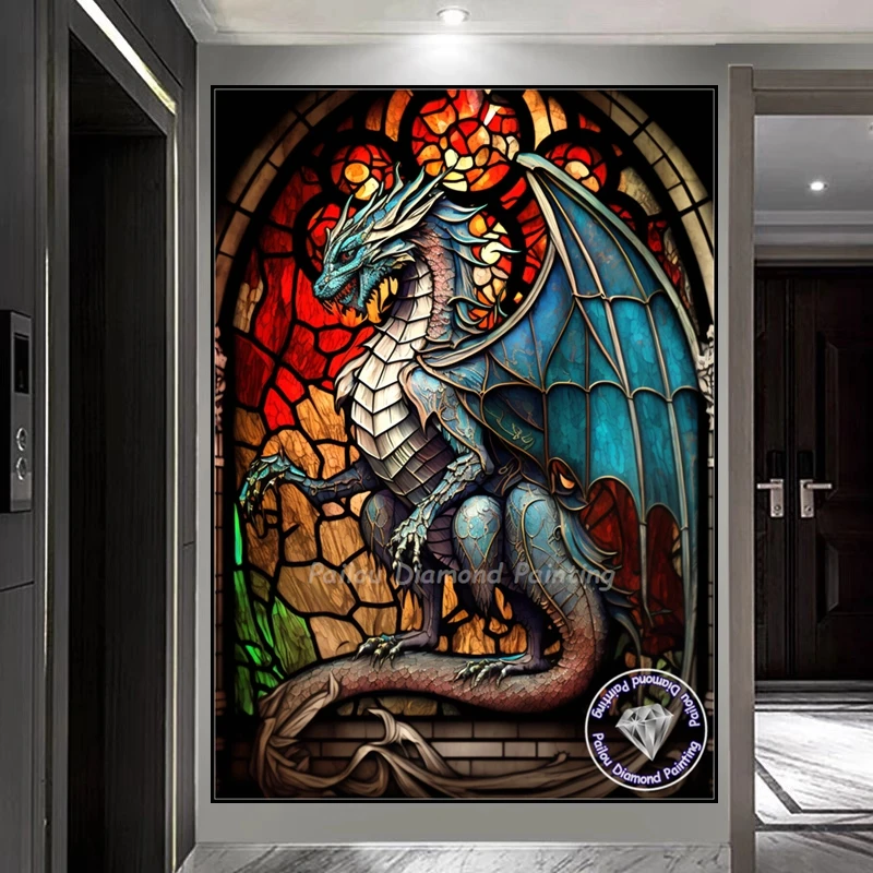 Dragon Stained Glass Window