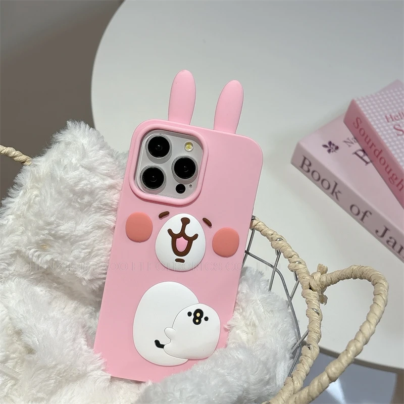 Adorable Cartoon Pink Rabbit Soft Silicone Phone Case Cover for Redmi ...