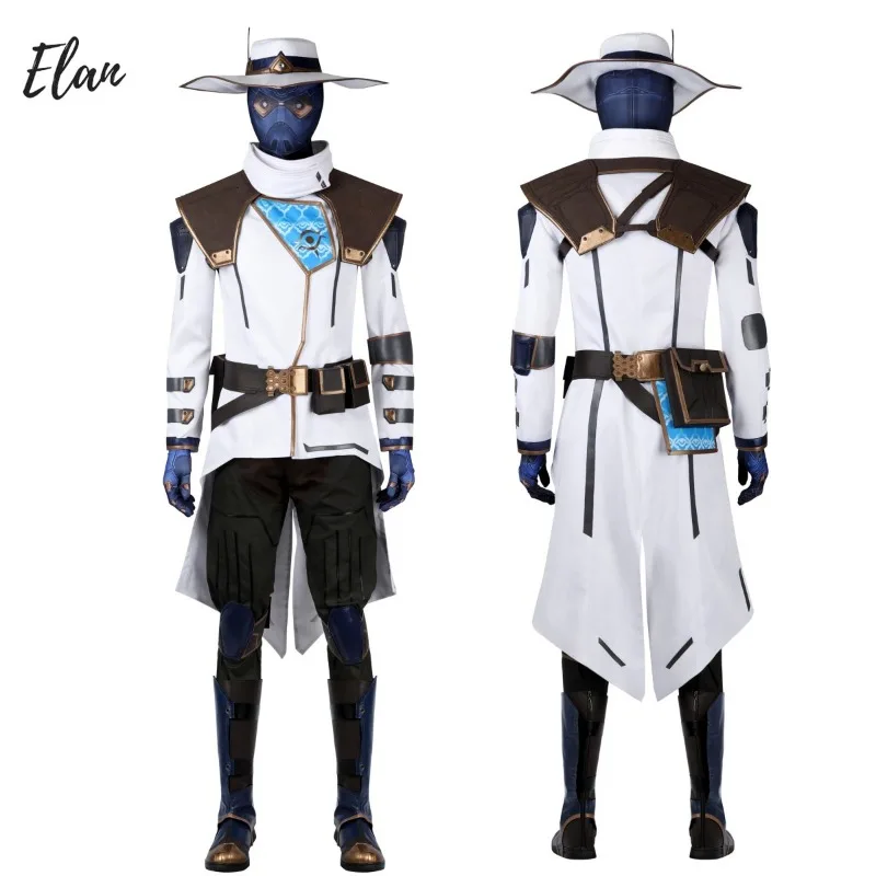 Game Cypher Valorant Cosplay Costume Hat Coat Pants Accessories Outfit ...