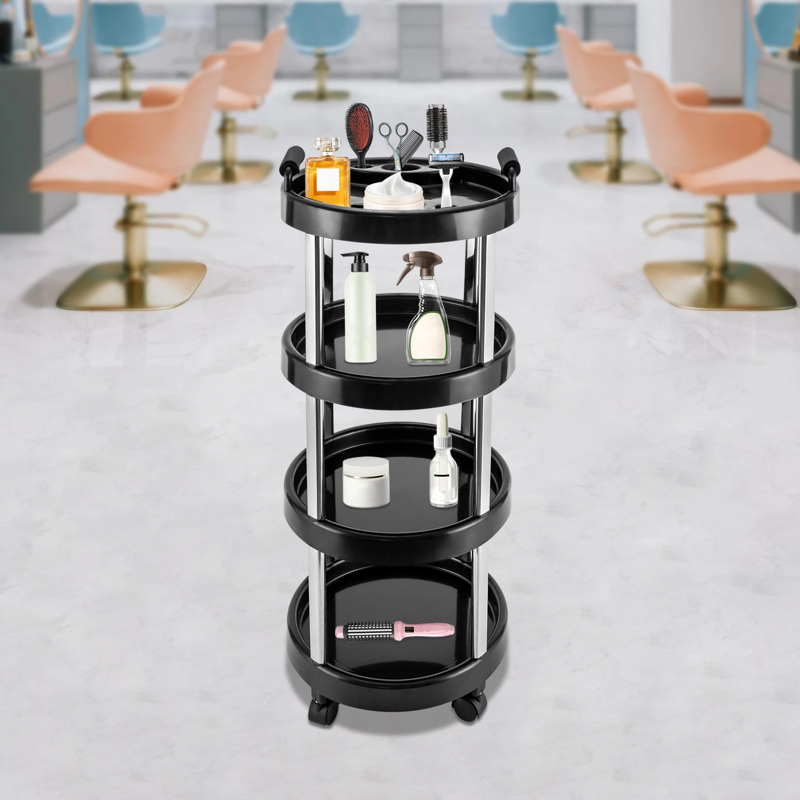 4-Tiers-Movable-Beauty-Salon-Trolley-Rolling-Hairdresser-Barber-Hair ...