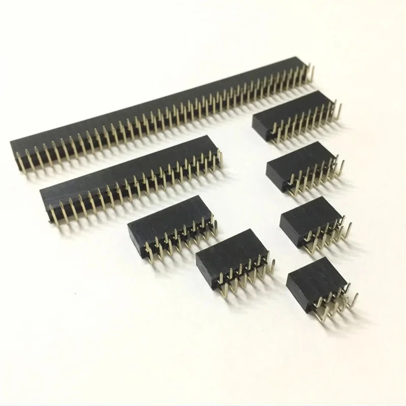 2-54mm-R-A-Double-Row-Female-2-40P-PCB-Board-Right-angle-Pin-Header ...