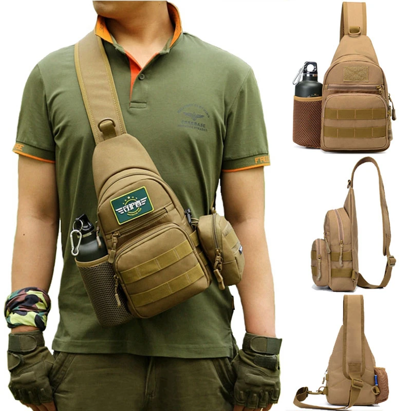 Military Tactical Sling Shoulder Bag Men Outdoor Hiking Camping Army ...