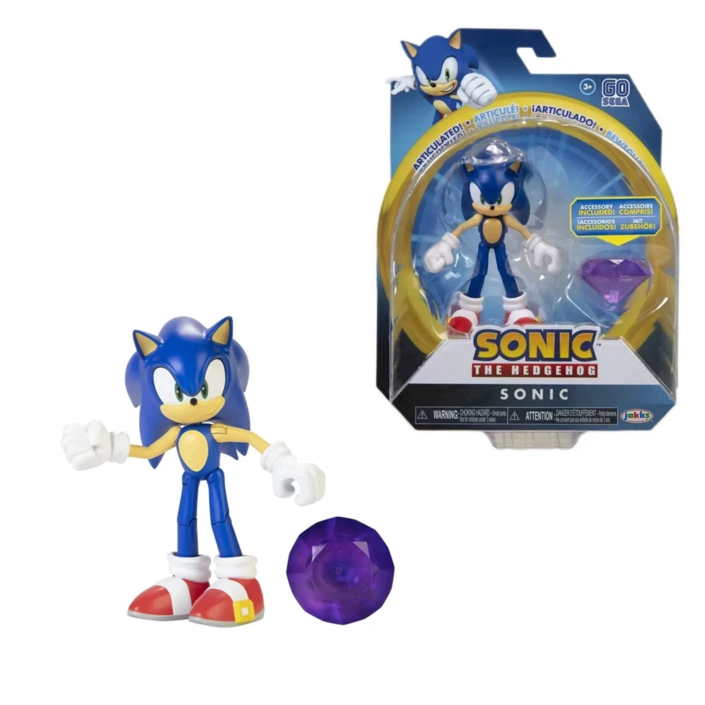 Original 4 Polegada Jakks Sonic W/Roxo Esmeralda The Hedgehog Go Toy ...