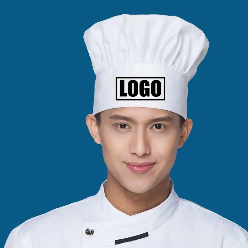 Chef-Hat-Custom-Logo-Chef-Kitchen-Hat-Unisex-Men-Women-Chef-Waiter ...