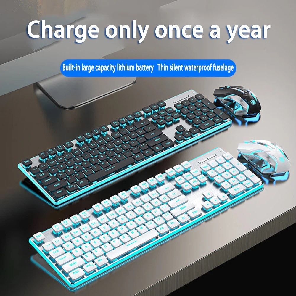Wireless-Keyboard-Mouse-Set-Silent-Game-Keyboard-Backlit-Waterproof-Usb ...