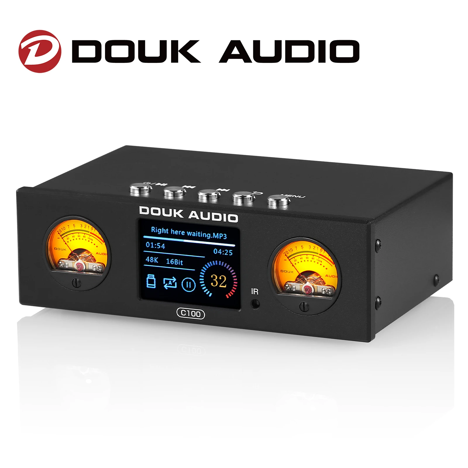 Douk Audio 고해상도 오디오 플레이어, 디지털 USB 프리앰프, OLED 디스플레이 스티머, S, PDIF, COAX ...