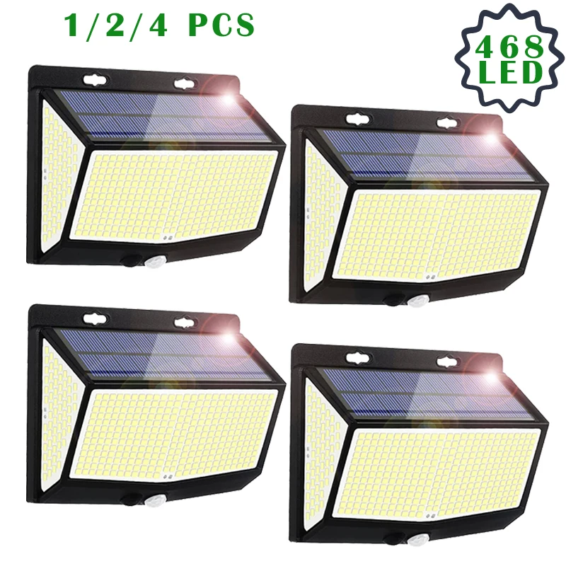 244-468-LED-Solar-Lights-Outdoor-3-4-Modes-Motion-Sensor-Solar-Wall ...