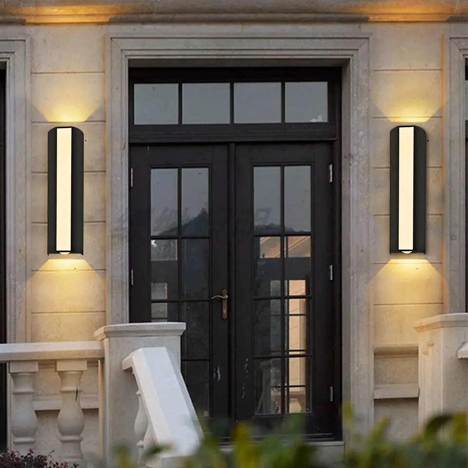 Long-Wall-Light-outdoor-Waterproof-Modern-Long-Strip-LED-lighting-wall ...