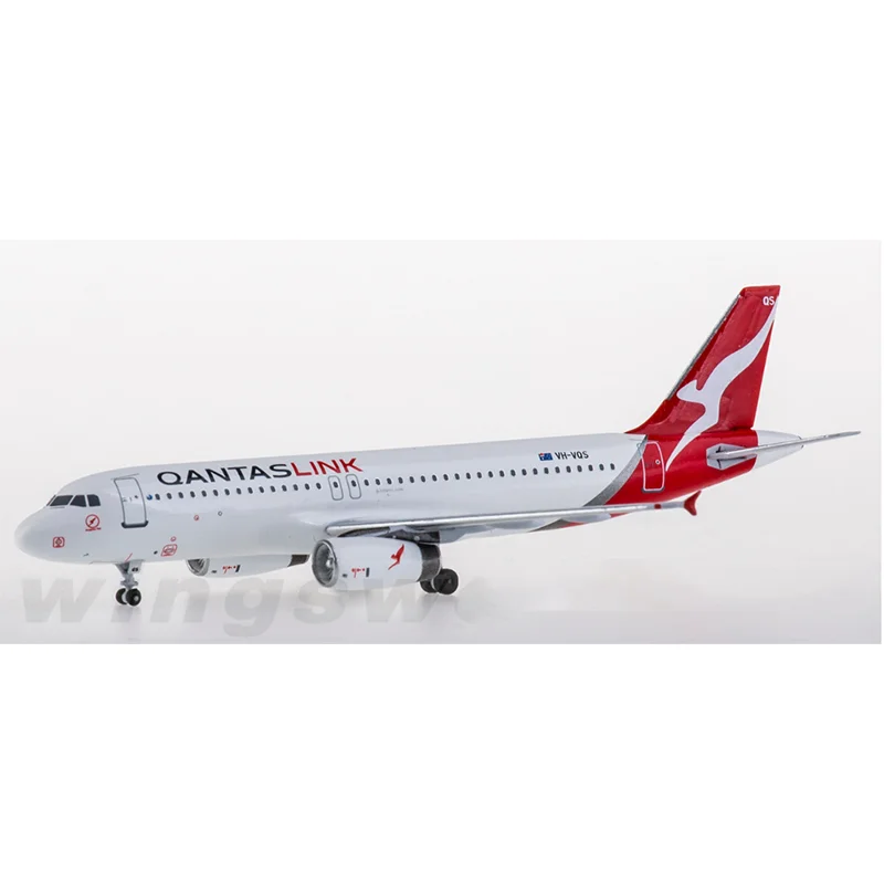 Diecast 1:400 Scale Qantas A320 VH-VQS Simulation Metal Alloy Aircraft ...