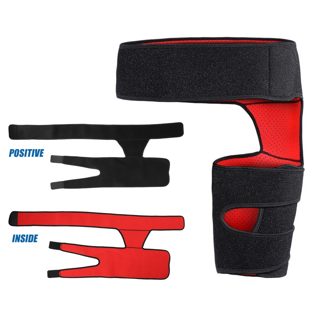Sports Adjustable Groin Brace - Thigh Compression Bandage Leg Support ...