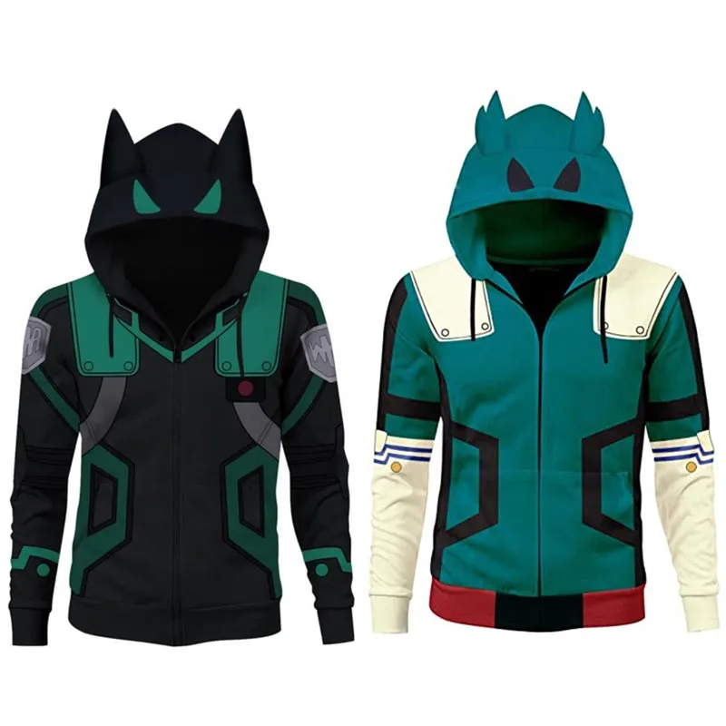 My Hero Academia Jacket for Boys MHA Hoodie Sweatshirt Izuku Midoriya ...