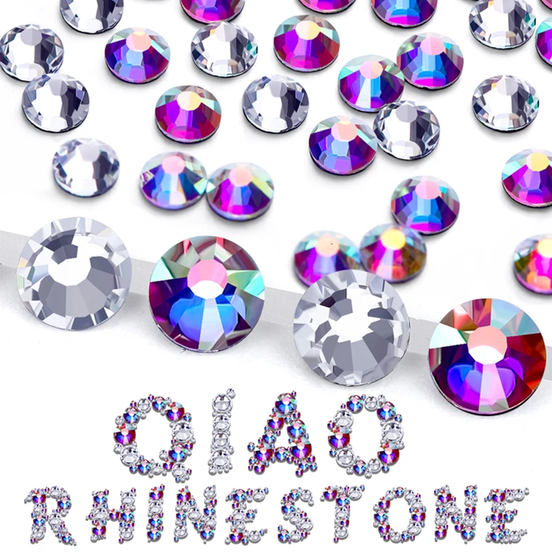 Top-Quality-AAAAA-Glass-Rhinestones-Glitter-Flatback-Crystal-AB-lron-On ...