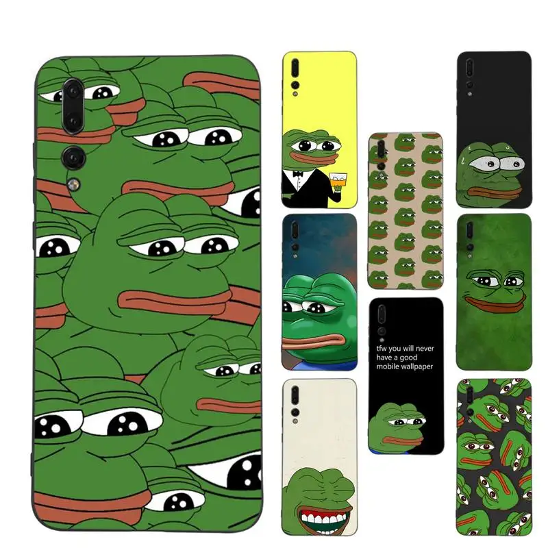 Funny Sad Frog pepe meme S Phone Case for Huawei P30 40 20 10 8 9 lite pro plus Psmart2019 ...