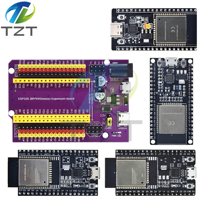 Placa-de-desenvolvimento-tzt-esp32-TYPE-C-micro-usb-cp2102-wifi-bluetooth-dual-core-ESP32 ...