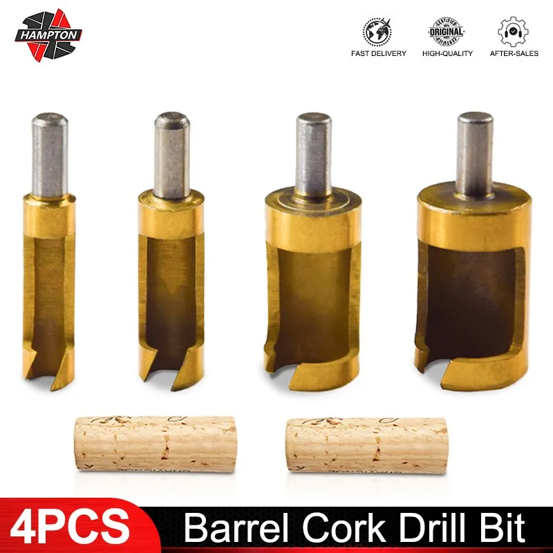 4pcs-6-8-13-16mm-Titanium-Coated-Cork-Drill-High-Carbon-Steel-Barrel ...