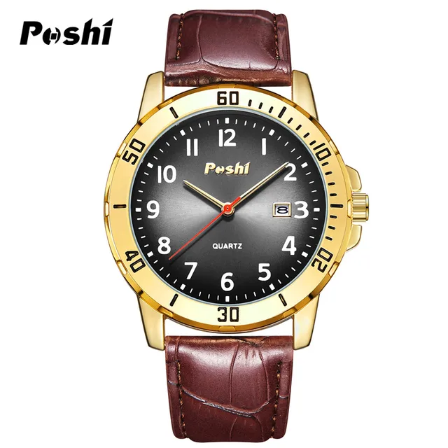 POSHI Luxury Men Watch Business Waterproof Date Quartz Wristwatch Top ...