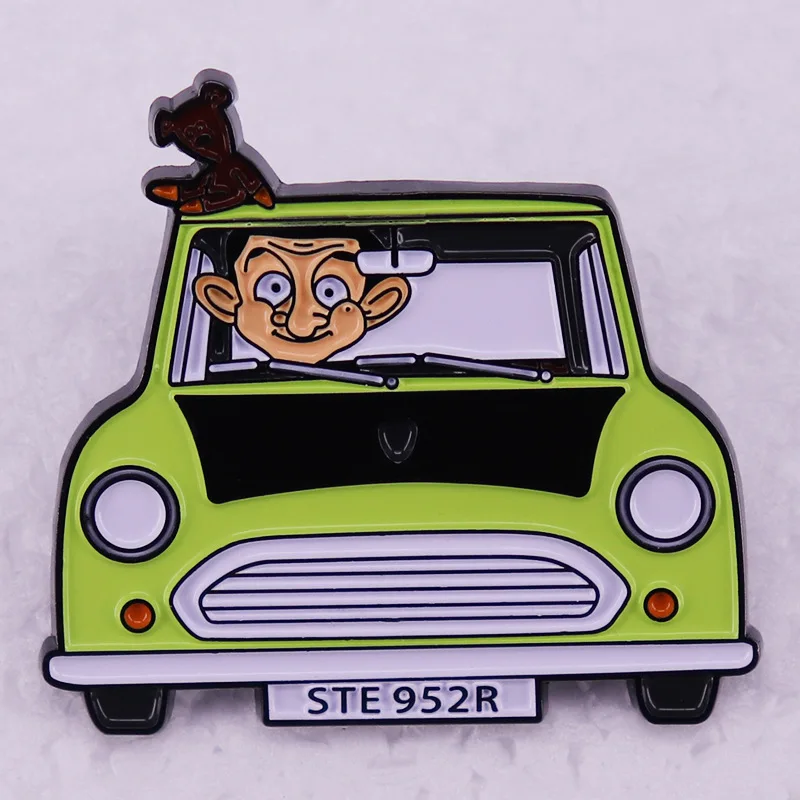 Mr Bean And His Teddy Bear Enamel Pin Cartoon Brooch Lapel Badges ...
