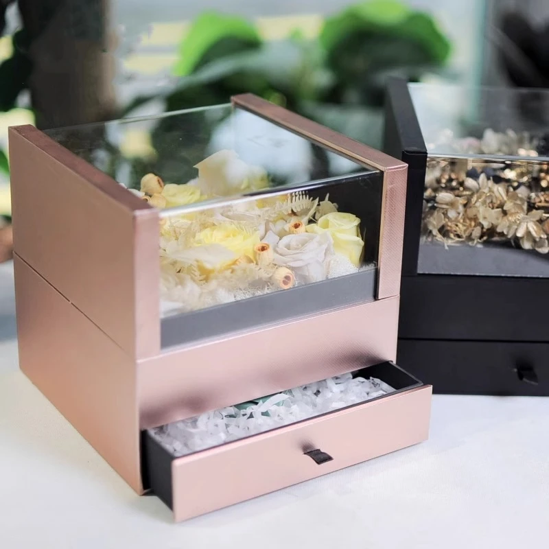 1pcs-Crystal-Rubik-s-Cube-Acrylic-with-Drawer-Flower-Gift-Box-Heavy ...