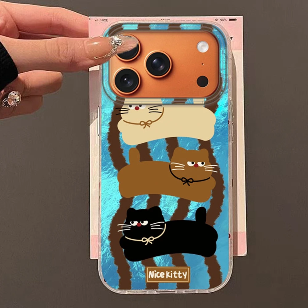 Cute Cat Cartoon Animal Women Phone Case For Apple iPhone 17 Air 16e 16 ...