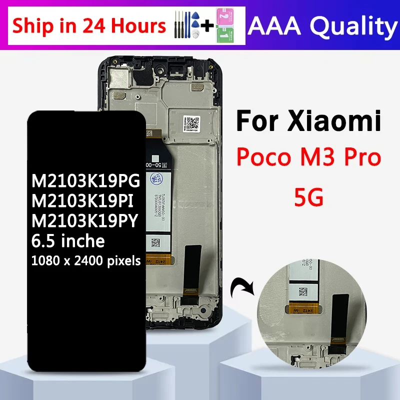 Pantalla LCD de 6,5 pulgadas para Xiaomi Poco M3 Pro, Digitalizador de ...