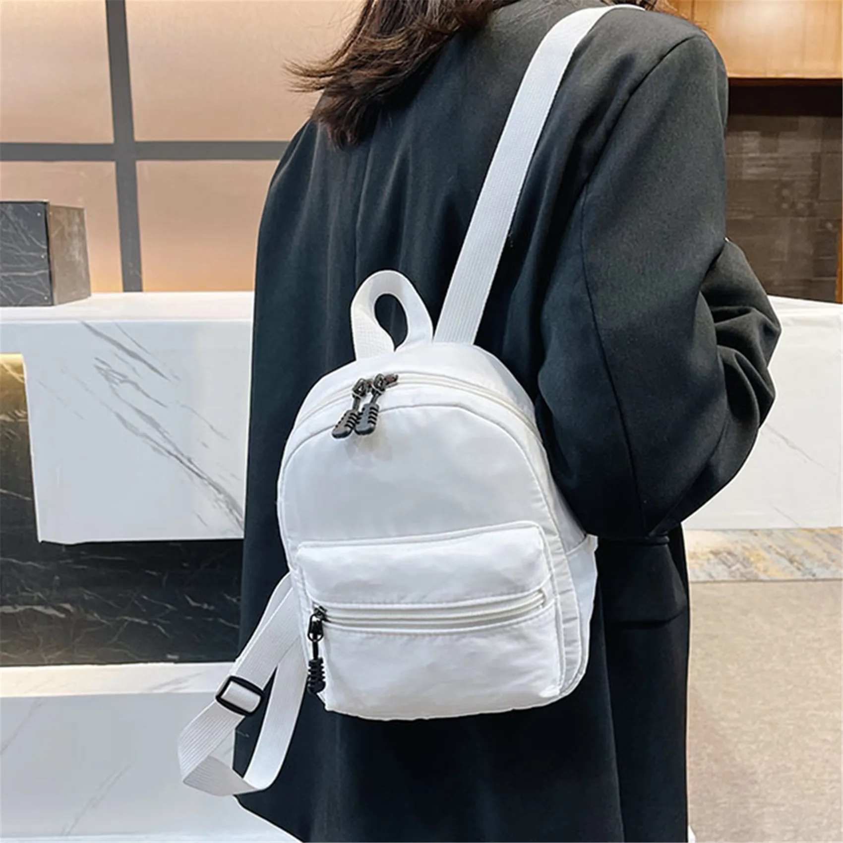 Fashion-Women-Mini-Backpack-Solid-Color-Small-Backpacks-Simple-Casual ...