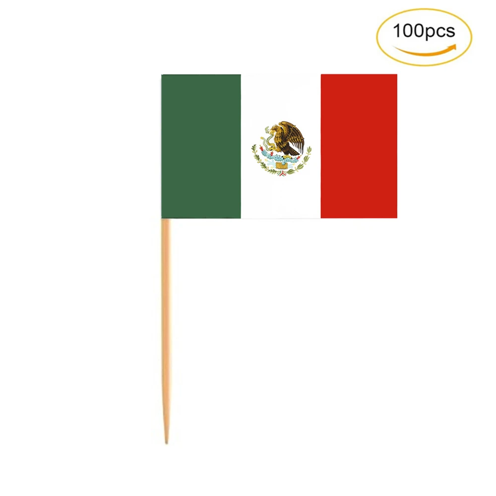 100Pcs-Set-Mini-Mexican-Flag-Cupcake-Cocktail-Toothpick-Stick-Party-Bar ...