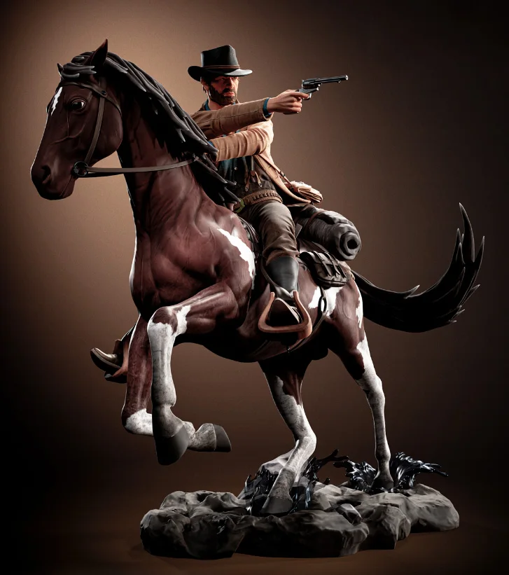 1/24 Resin Model Kits Western Cowboy Gunman Figure Unpainted No Color ...