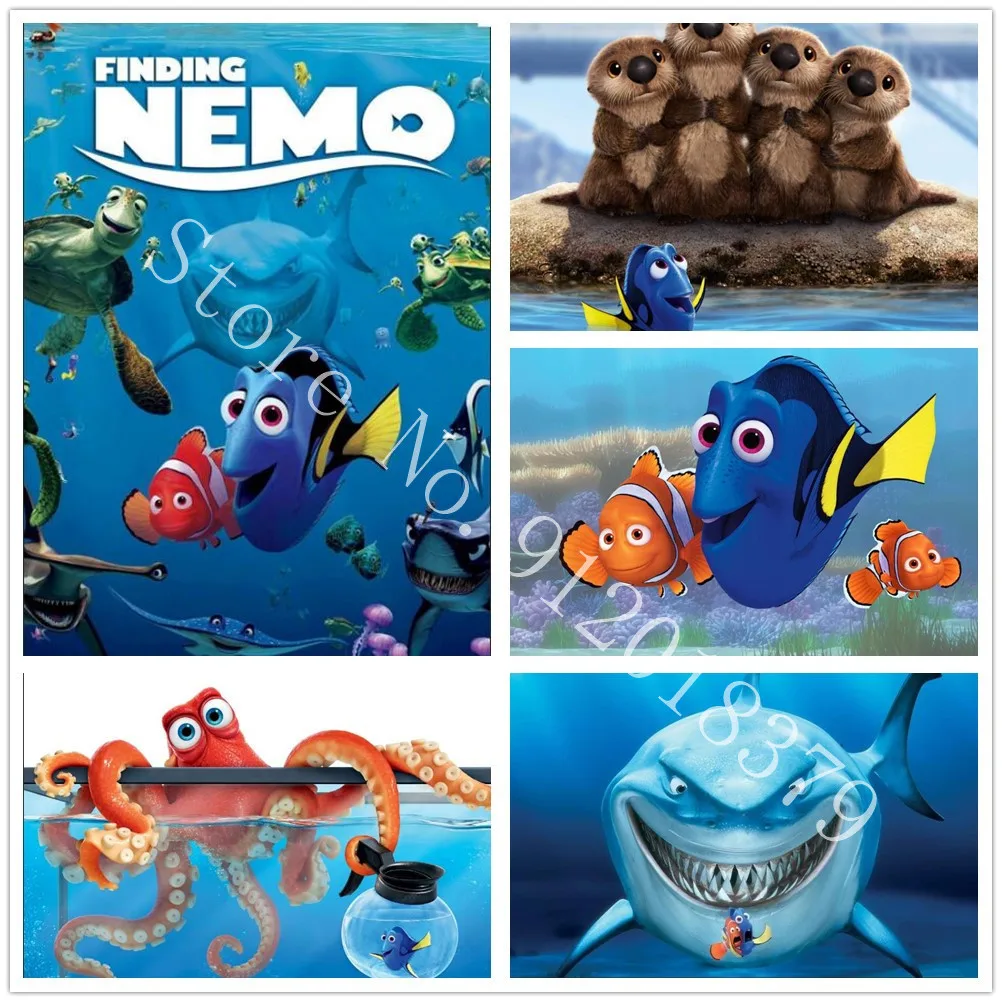 Easy Finding Nemo Nail Art