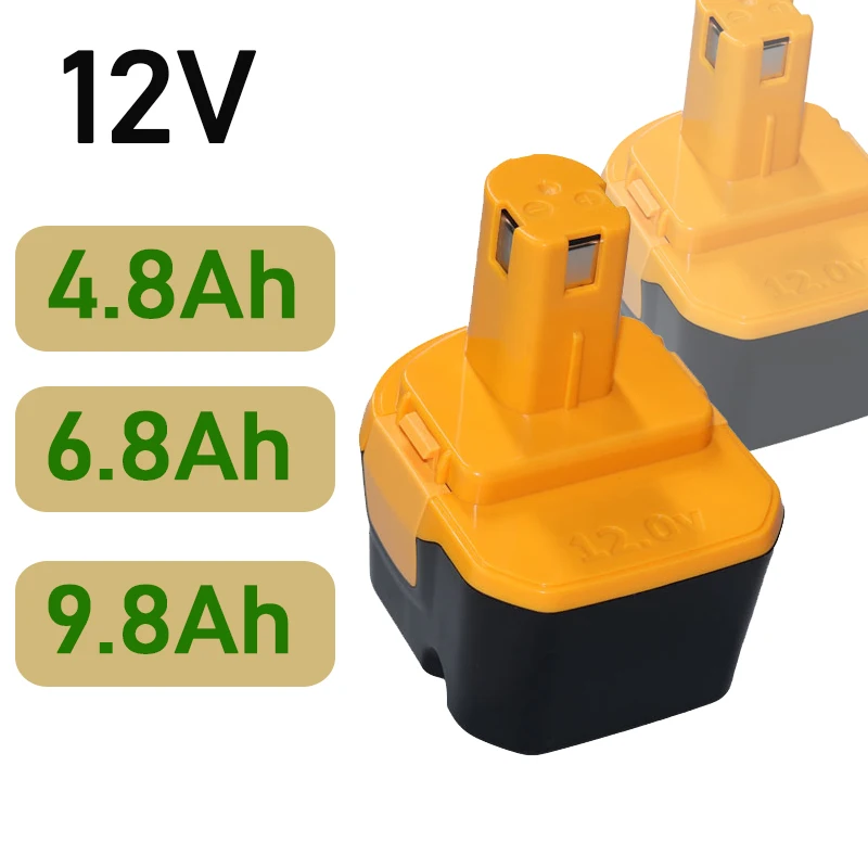 12V-4-8Ah-6-8Ah-9-8Ah-Ni-Cd-Replacement-Battery-for-Ryobi-1400652 ...