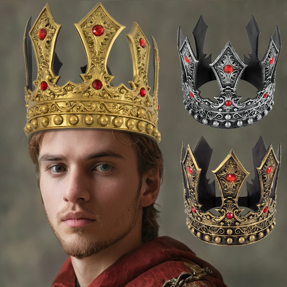 Royal Crowns Cosplay King Queen Crowns Princess Tiara Halloween Party ...