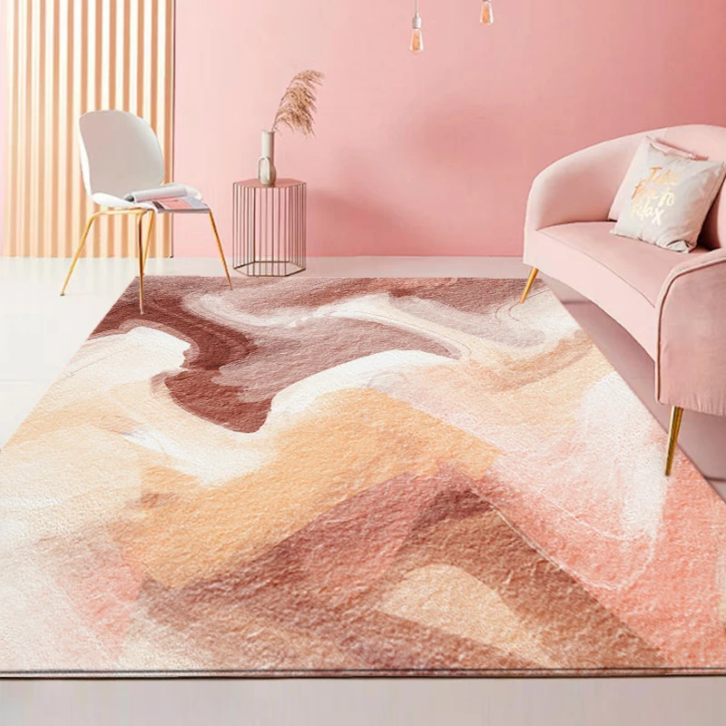 Light-Pink-Morandi-Simple-Mat-Girl-Room-Velvet-Rug-For-The-Living-Room ...