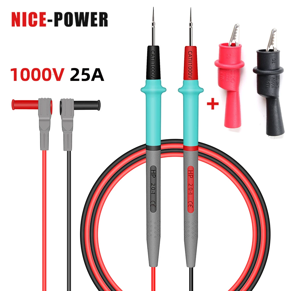 Silicone Test Lead High precision Measurement Multimeter Probe Test Pin ...
