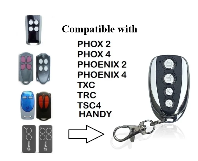 For Phox2,phox4,txc,trc,tsc4,handy,phoenix2,phoenix4 Rolling Code 433 ...